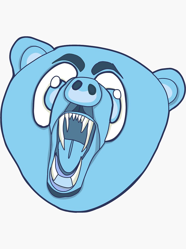 "Baby Blue Bear " Sticker for Sale by ggheat6 | Redbubble