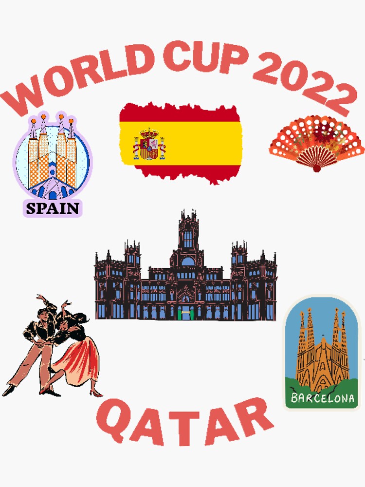 "Spain World Cup Sticker " Sticker for Sale by Suliddin | Redbubble