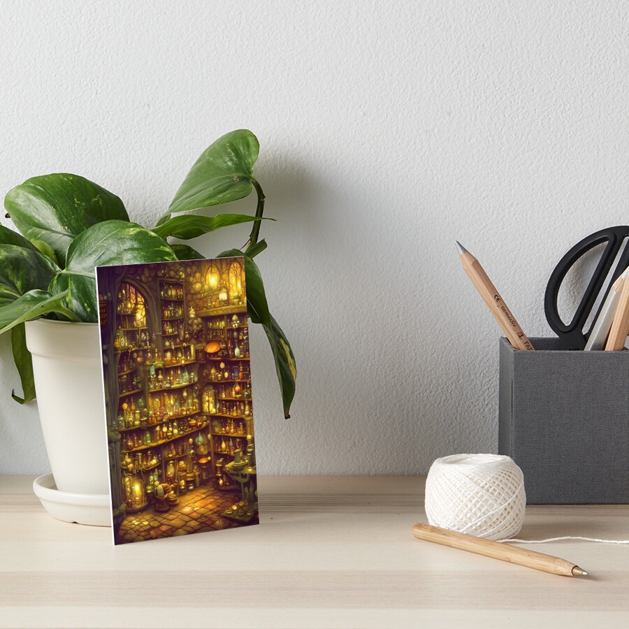 "Magical Potion Shop by Thomas Kinkade and Brian Froud" Art Board Print ...