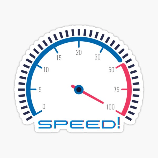 "Speedometer illustraton - Speed" Sticker for Sale by BabelJ | Redbubble