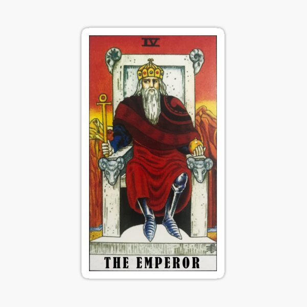 "Major Arkana Kartları 4 - The Emperor" Sticker for Sale by bluelardan ...