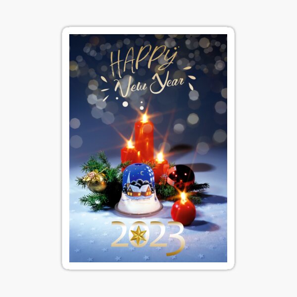 "2023 Merry Christmas and Happy New Year" Sticker for Sale by annamiss ...