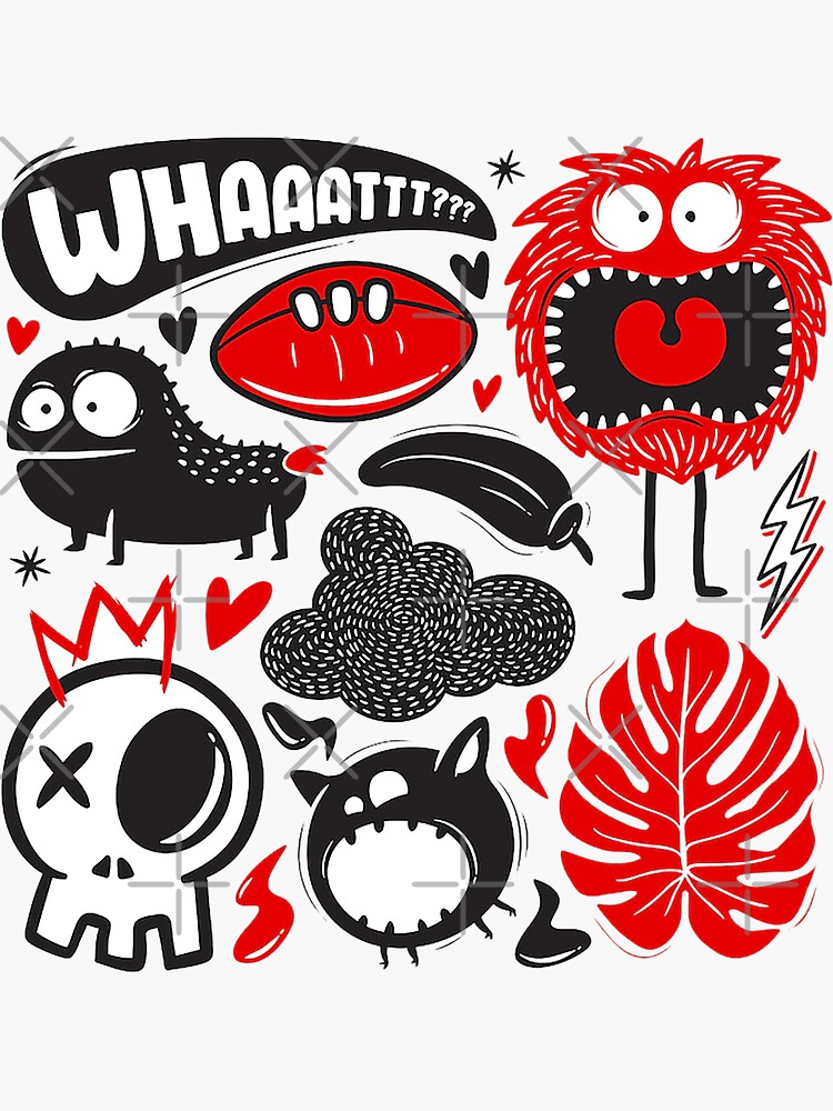 "Funny little characters" Sticker for Sale by Right-Fit27 | Redbubble