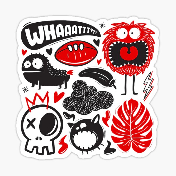 "Funny little characters" Sticker for Sale by Right-Fit27 | Redbubble