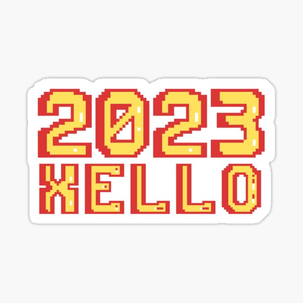 "Hello 2023" Sticker for Sale by Kasraouishop | Redbubble