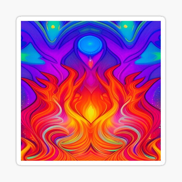 "Abstraction elemental psychodelic many colors fire and water ...