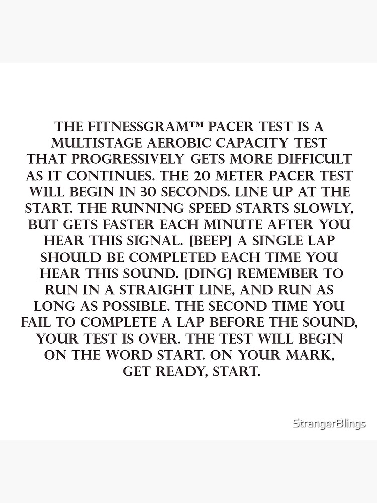 "The FitnessGram Pacer Test" Throw Pillow by StrangerBlings | Redbubble