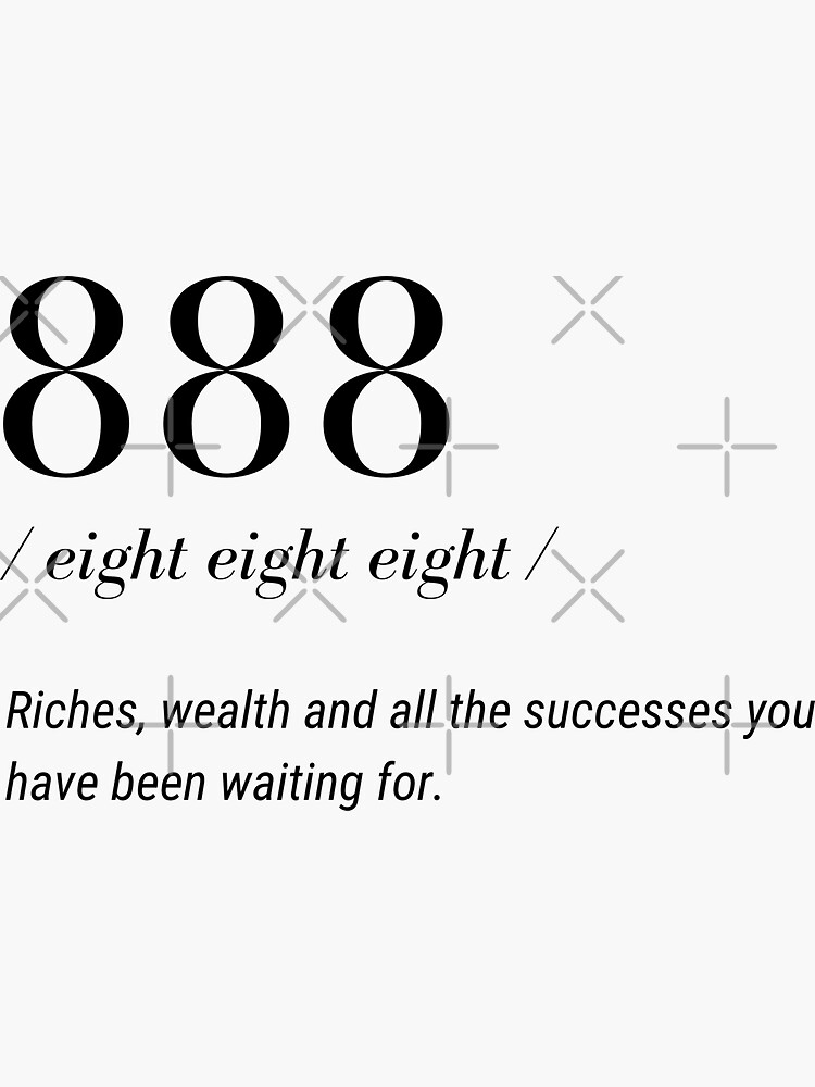 Pegatina «888 Numerología de números de ángeles 888 - Secuencia de ...