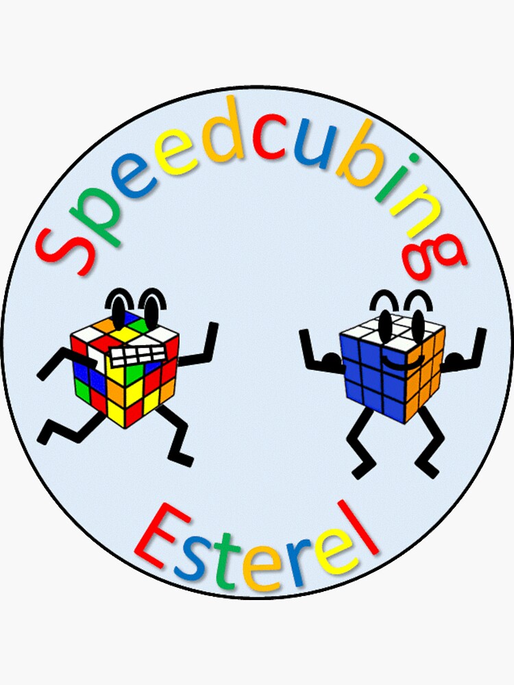 "Speedcubing Esterel" Sticker for Sale by Speedmosaic | Redbubble