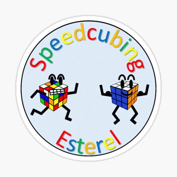 "Speedcubing Esterel" Sticker for Sale by Speedmosaic | Redbubble