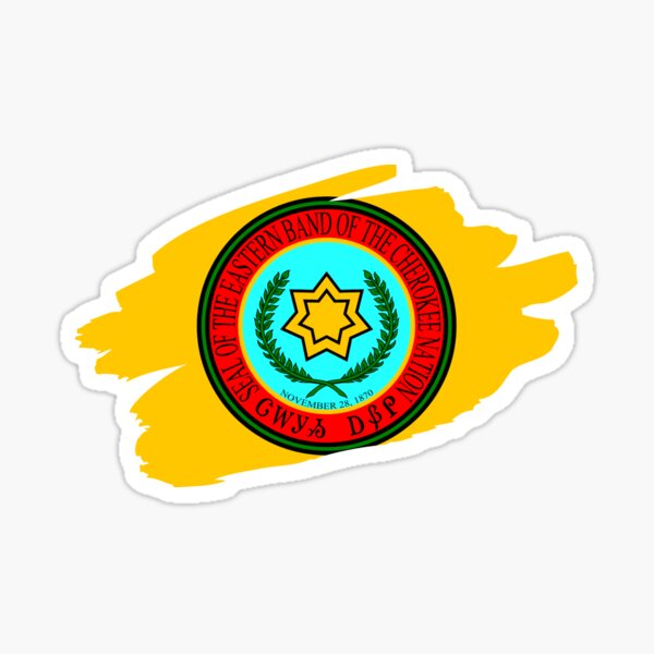 "Eastern Band Cherokee Indian Brushstroked" Sticker for Sale by ...