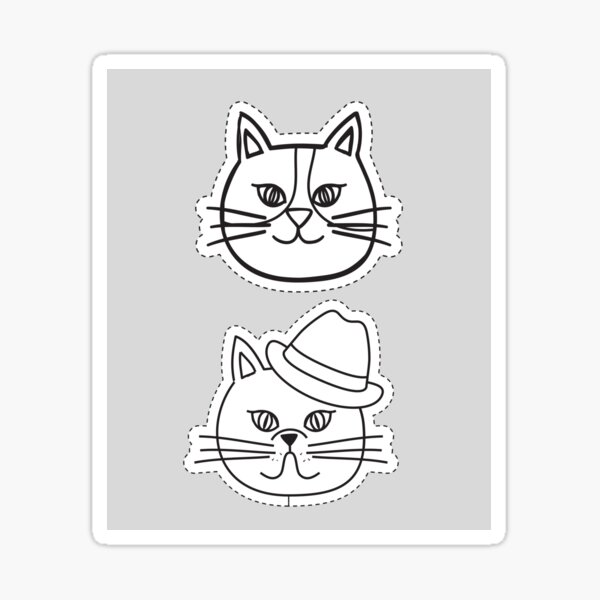 "A cat couple" Sticker for Sale by Metflix01 | Redbubble