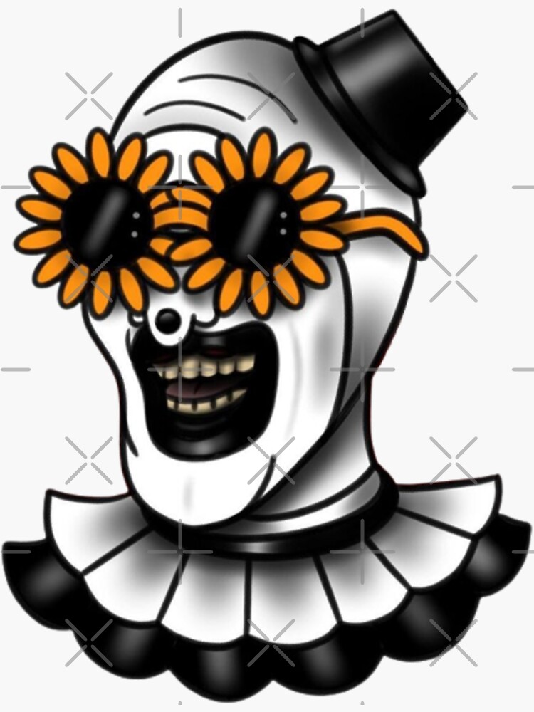 "Terrifier clown horror movie Halloween scary" Sticker for Sale by ...
