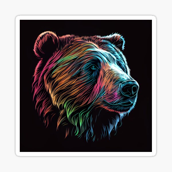 "Canadian Wildlife - Grizzly" Sticker for Sale by ToastyBorealis ...