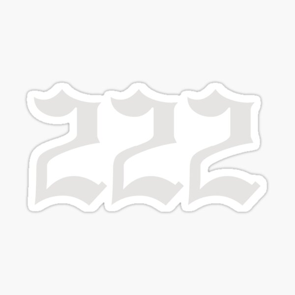 " Number 222 Alignment - Numerology 222 In Platinum" Sticker for Sale ...