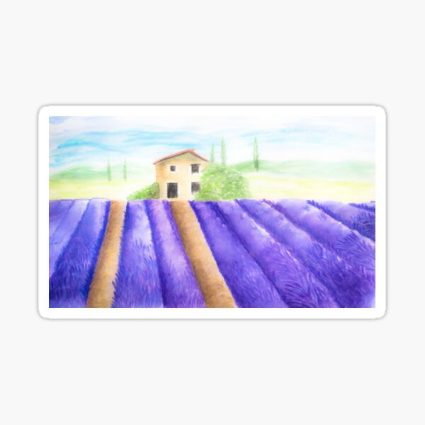 "Provence Landscape No. 1" Sticker for Sale by asanaworld | Redbubble