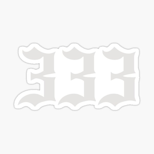 " Number 333 Support - Numerology 333 In Platinum" Sticker for Sale by ...