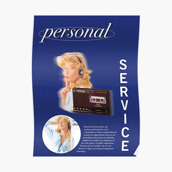 "personal service graphic" Poster for Sale by itsbonnyhere | Redbubble