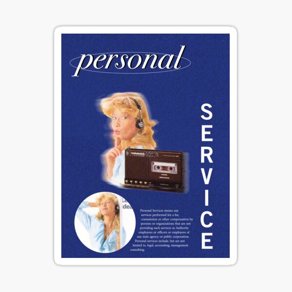 "personal service graphic" Sticker for Sale by itsbonnyhere | Redbubble