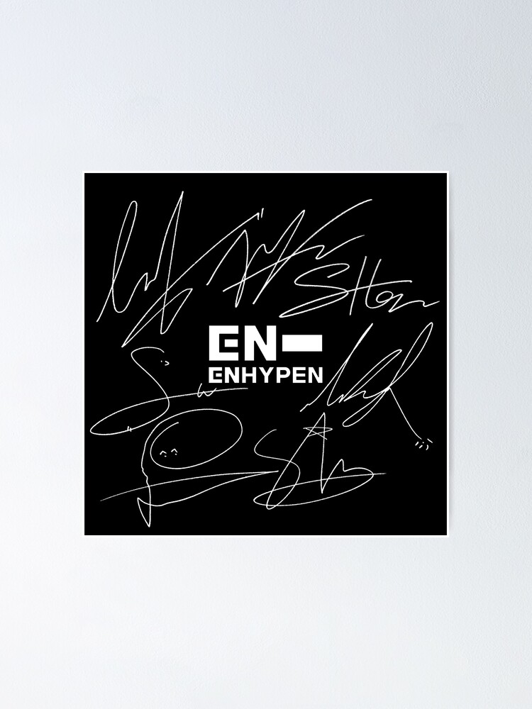 "enhypen signatures (black ver2)" Poster for Sale by joyahatim | Redbubble