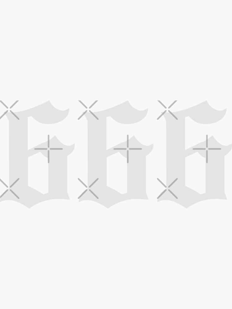 " Number 666 Reflect - Numerology 666 In Platinum" Sticker for Sale by ...
