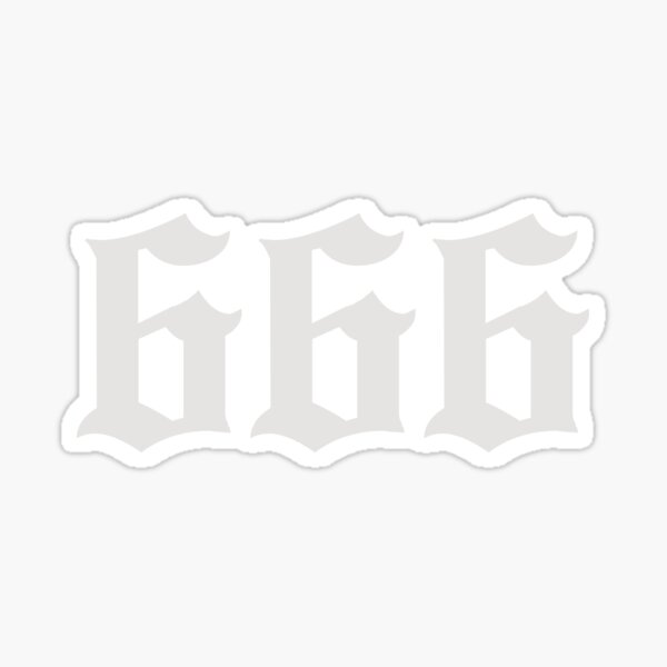 " Number 666 Reflect - Numerology 666 In Platinum" Sticker for Sale by ...