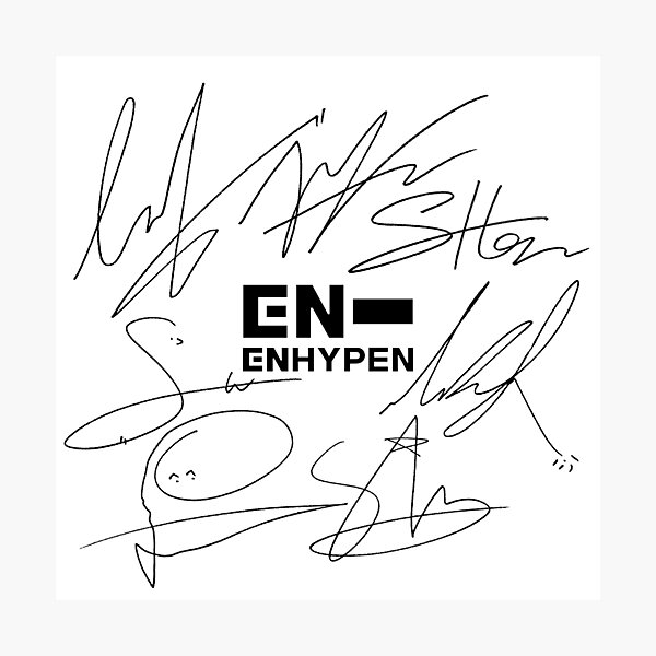 "enhypen signatures (white ver2)" Photographic Print for Sale by ...