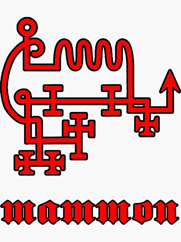"Sigil of Mammon" Sticker for Sale by MetalSatyrShop | Redbubble