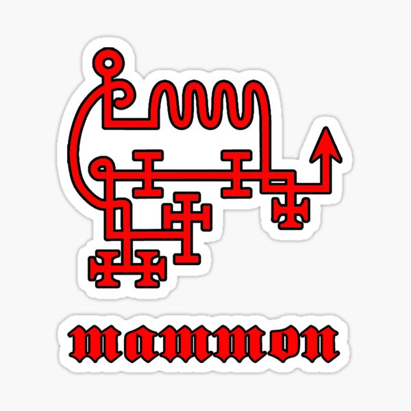 "Sigil of Mammon" Sticker for Sale by MetalSatyrShop | Redbubble