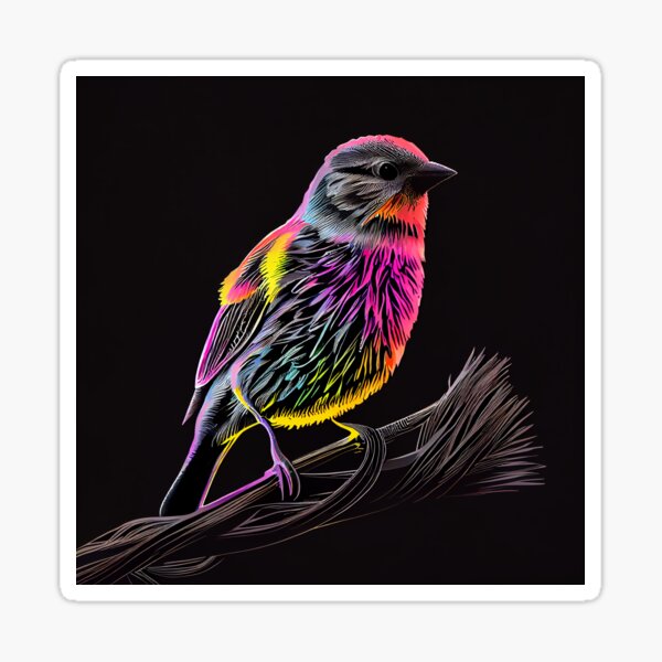 "Canadian Wildlife - Finch" Sticker for Sale by ToastyBorealis | Redbubble