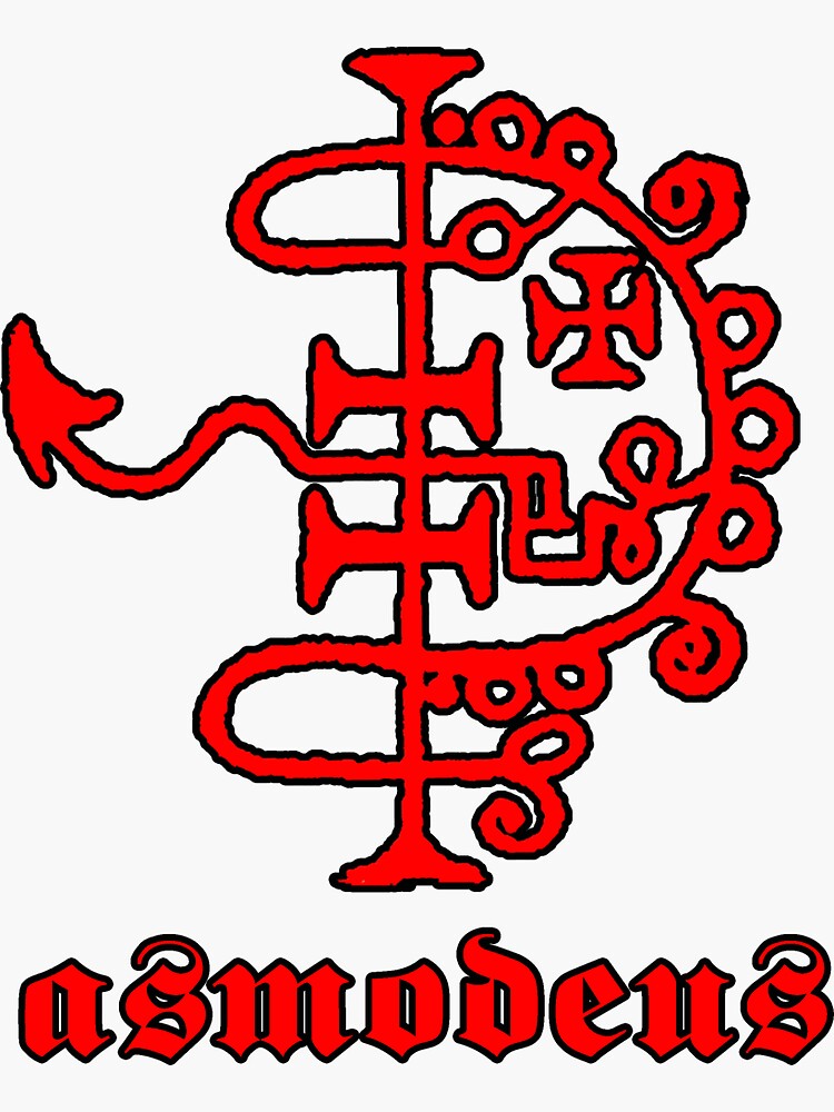 "Sigil of Asmodeus" Sticker for Sale by MetalSatyrShop | Redbubble