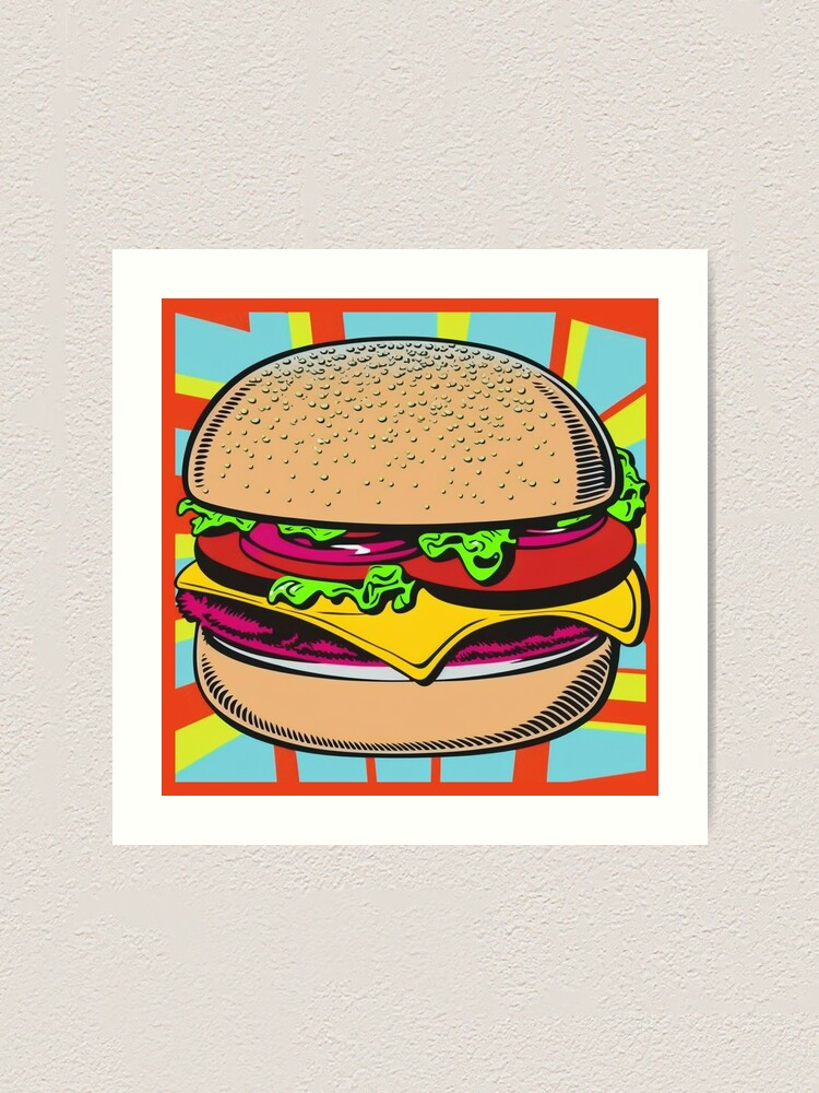 "CheeseBurger Pop Art" Art Print for Sale by Soda-Pop-Art-87 | Redbubble