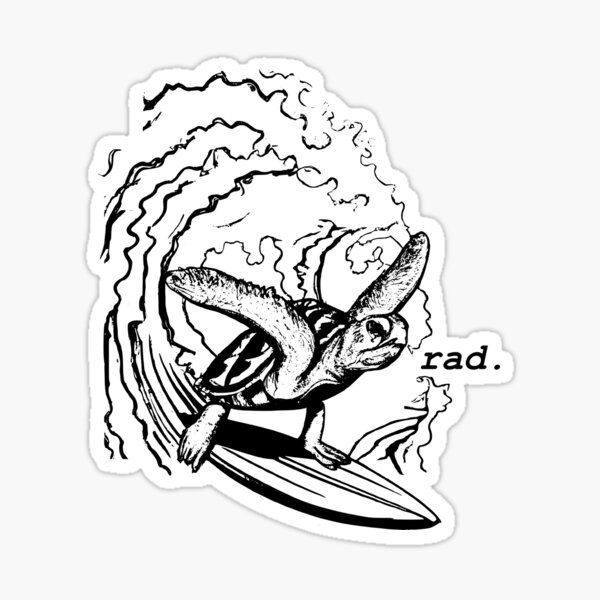 "Hang Ten" Sticker for Sale by LizardfaceRadio | Redbubble