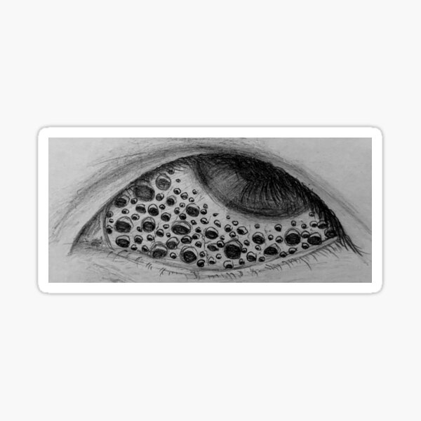"Eye: Trypophobia" Sticker for Sale by Emma-B-Art | Redbubble