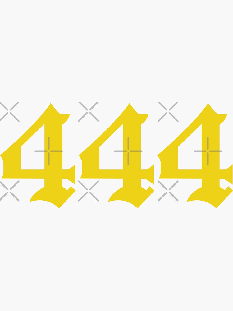 "Number 444 Protection - Numerology 444 In Gold Tattoo" Sticker for ...