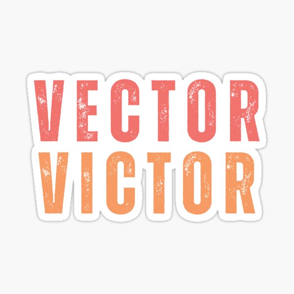 "Vector Victor" Sticker for Sale by purplepeppers | Redbubble