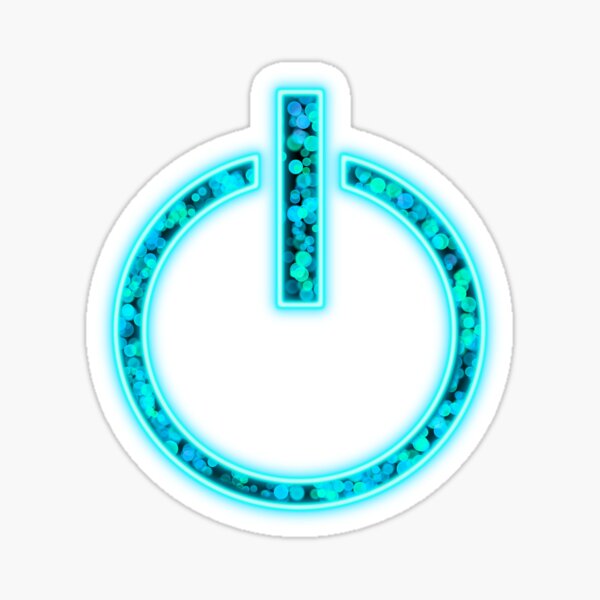 "Blue power button" Sticker for Sale by Chill93 | Redbubble