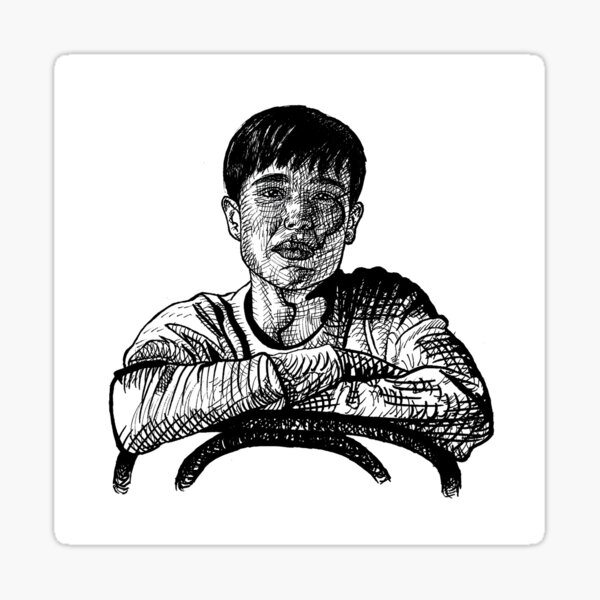 Pegatina «Retrato de la página de Elliot» de Xander-Branche | Redbubble