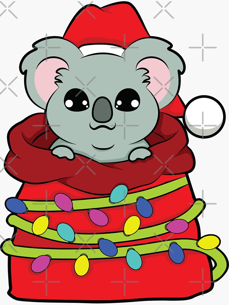 "cute koala gift christmas" Sticker for Sale by Animster | Redbubble