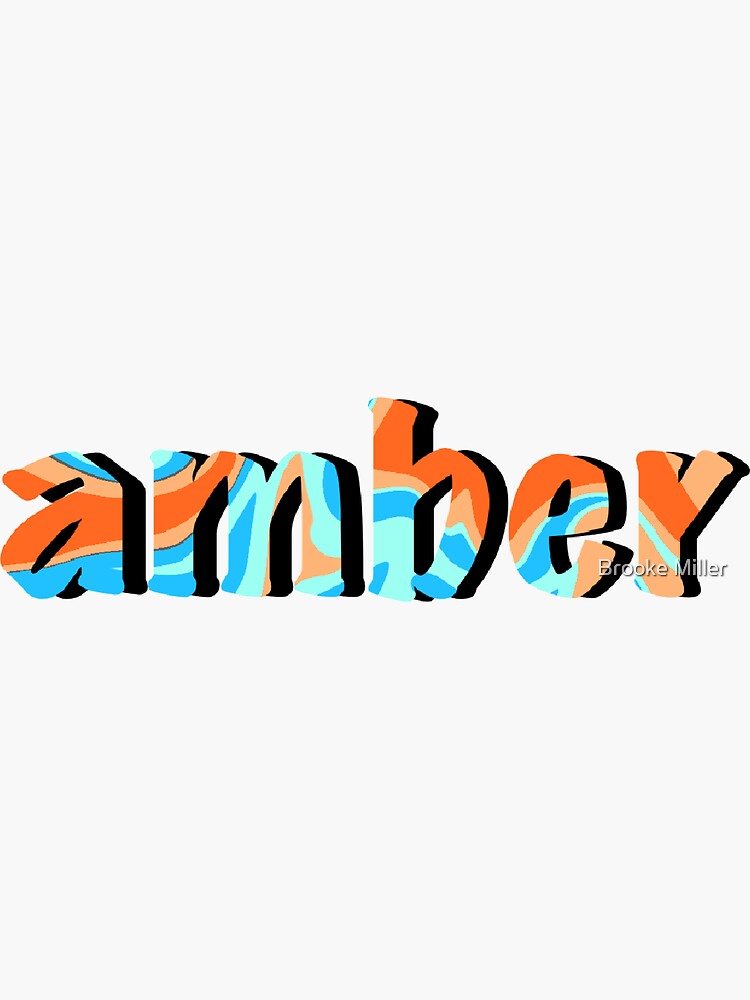 "Amber " Sticker for Sale by bmiller64 | Redbubble