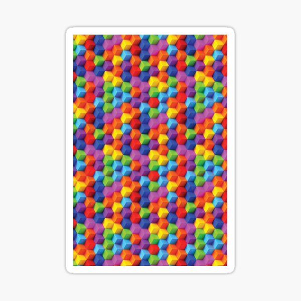 "3d Colorful Cubes" Sticker for Sale by Pavnud | Redbubble