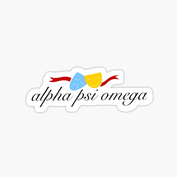 "Alpha Psi Omega Cursive " Sticker for Sale by ells-stickers | Redbubble