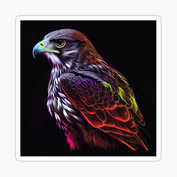 "Canadian Wildlife - Merlin Hawk" Sticker for Sale by ToastyBorealis ...