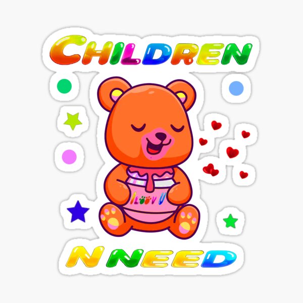 "Children in need - Pudsey bear " Sticker for Sale by elegance-world ...