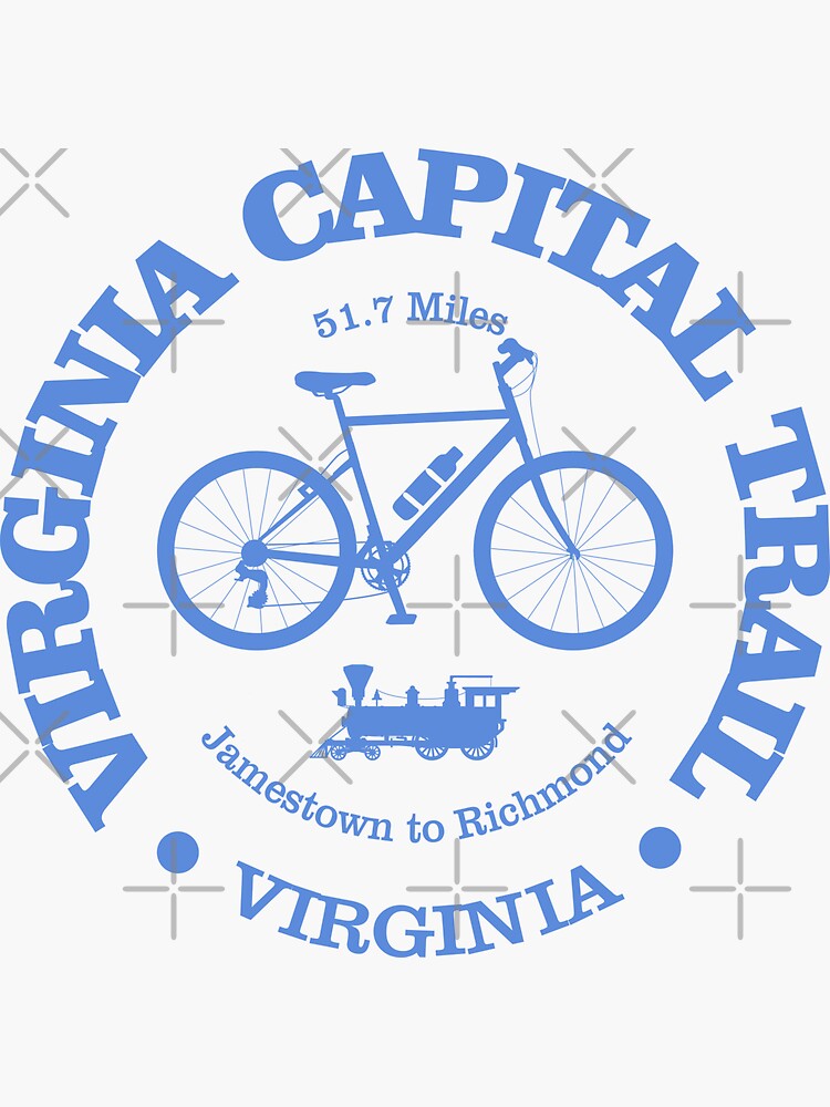 "Virginia Capital Trail (cycling)" Sticker for Sale by curranmorgan ...