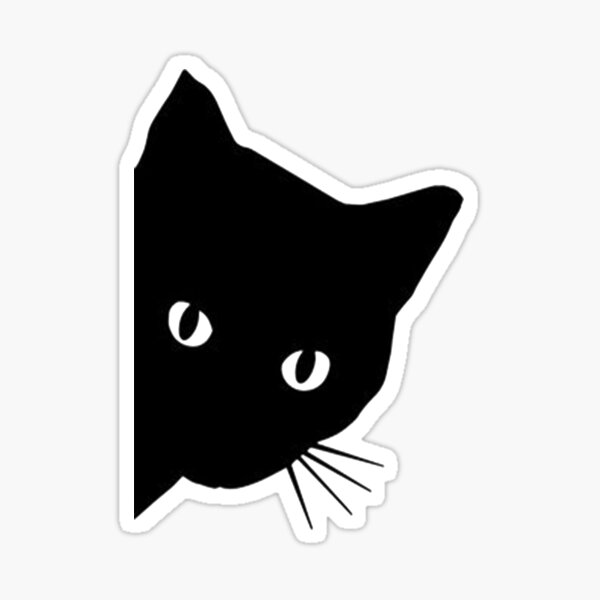 "black cat" Sticker for Sale by THE-TFG | Redbubble