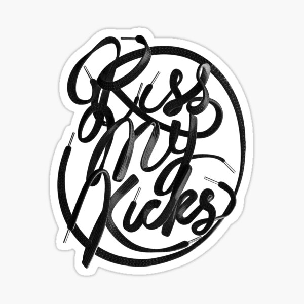"(Dark) Kiss My Kicks" Sticker for Sale by fly-and-dope | Redbubble