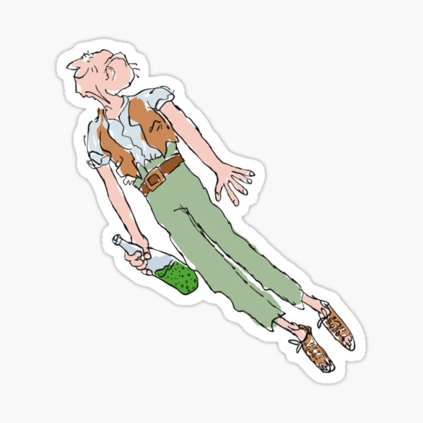 "BFG frobscottle - Roald Dahl" Sticker for Sale by CreativiaC | Redbubble