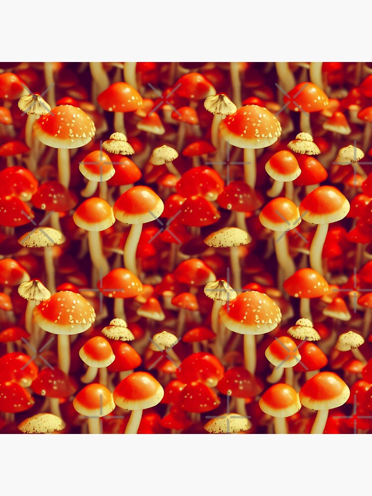 "Trippy Red Magic Mushrooms #4" Sticker for Sale by utwlabs | Redbubble