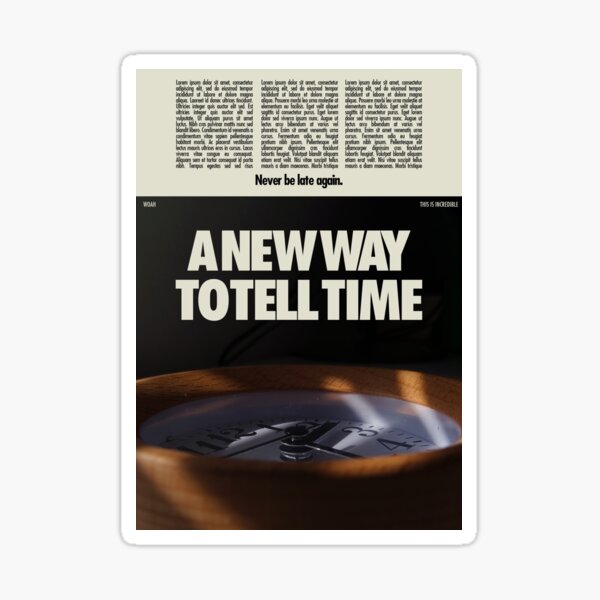 "A New Way To Tell Time" Sticker for Sale by TEDIII | Redbubble